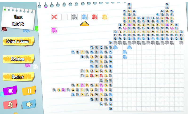 A Nonogram a Day - Amazing Memory HTML5 Games - DSS Games online