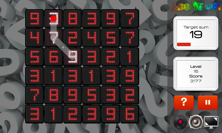 Add it Up 3 - Amazing Puzzle HTML5 Games - DSS Games online