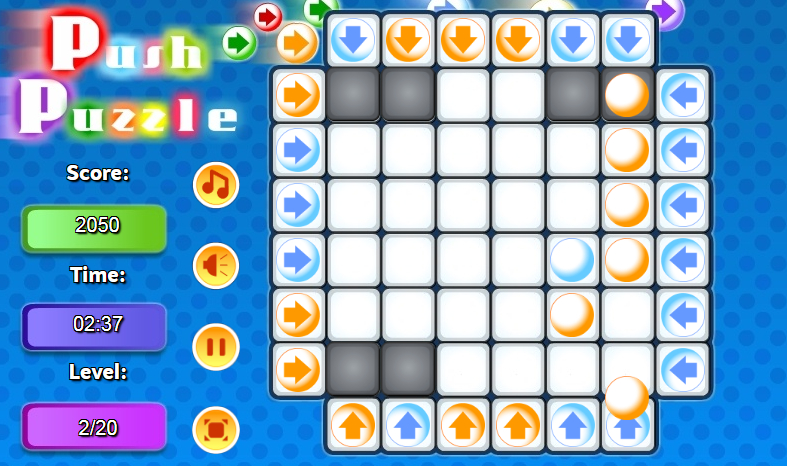 Push Puzzle - Amazing HTML5 Puzzle Games - DSS Games online