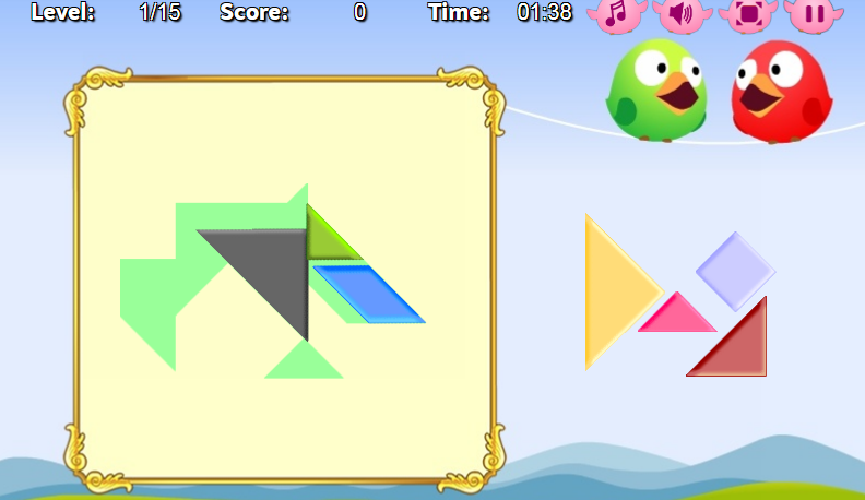 Tangram Bird - Amazing Puzzle HTML5 Games - DSS Games online